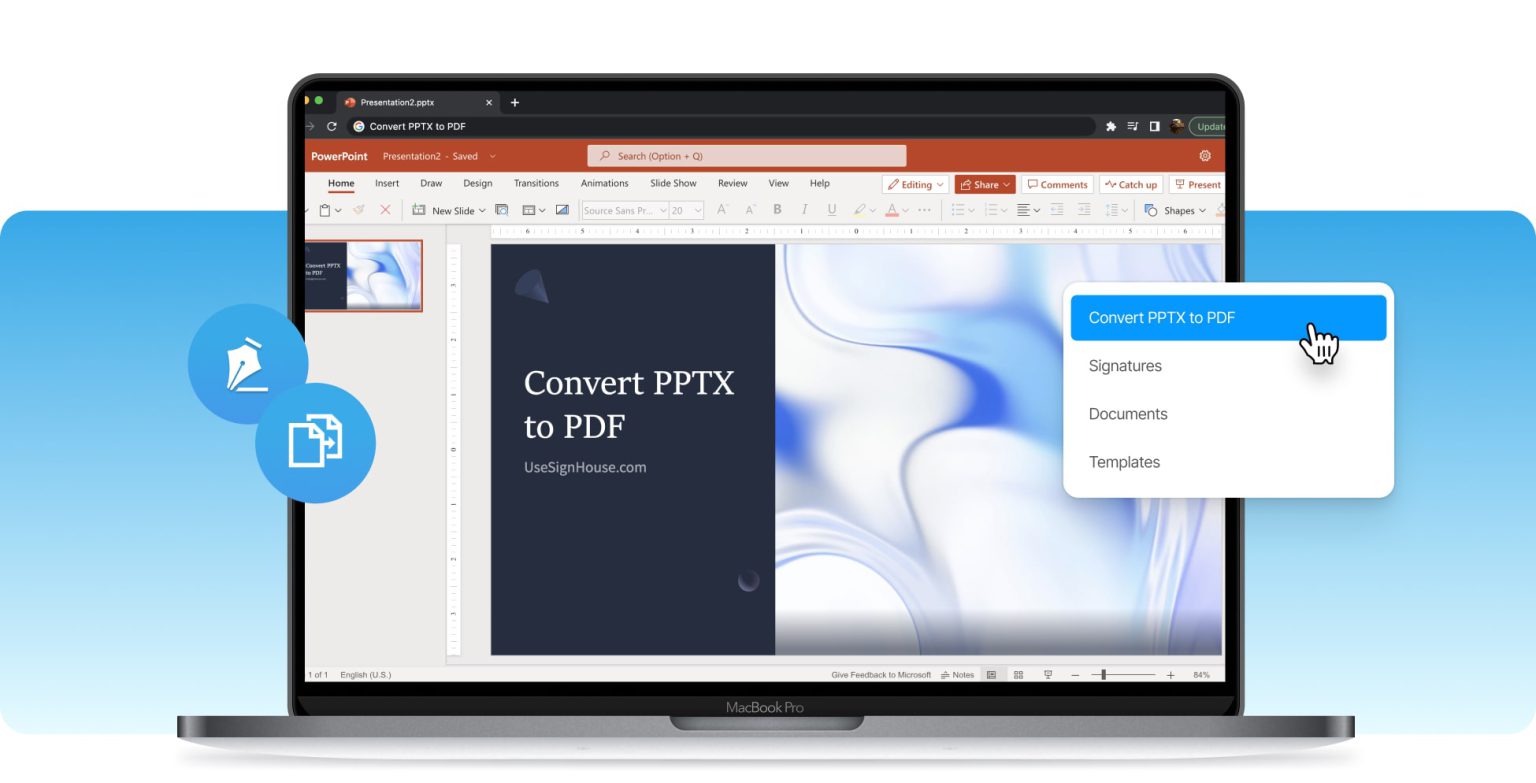 Convert PPT/PPTX To PDF Online - SignHouse